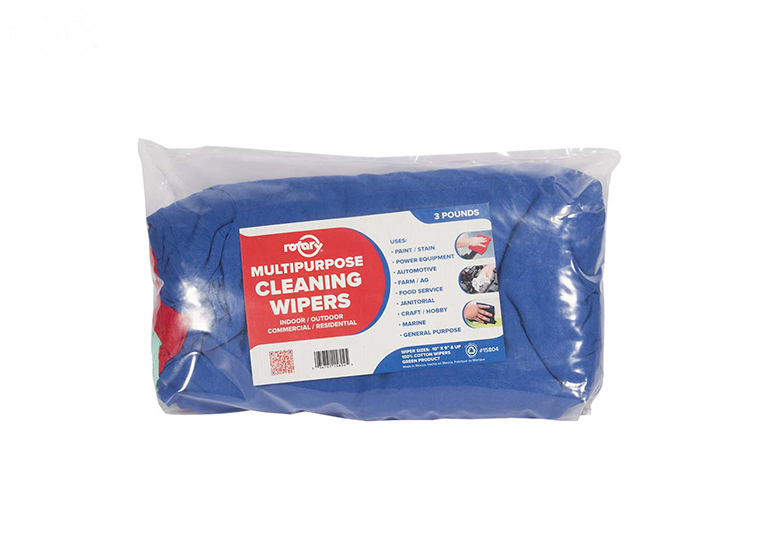 SHOP RAGS, 3 LB PREMIUM WIPING CLOTHS
